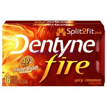 Dentyne Fire Spicy Cinnamon Sugar Free Chewing Gum, 3 Packs with 48 ...