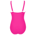 Beranmey Floral Print Women Sexy Mesh Tummy Control One Pieces Swimsuit