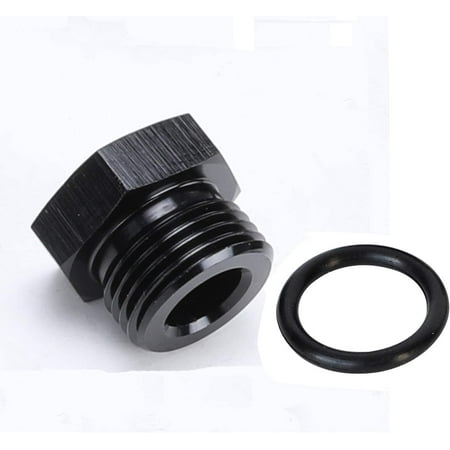 6AN AN6-6 AN Aluminum Male Flare Plug Fitting with 6AN ORB O Ring Boss ...