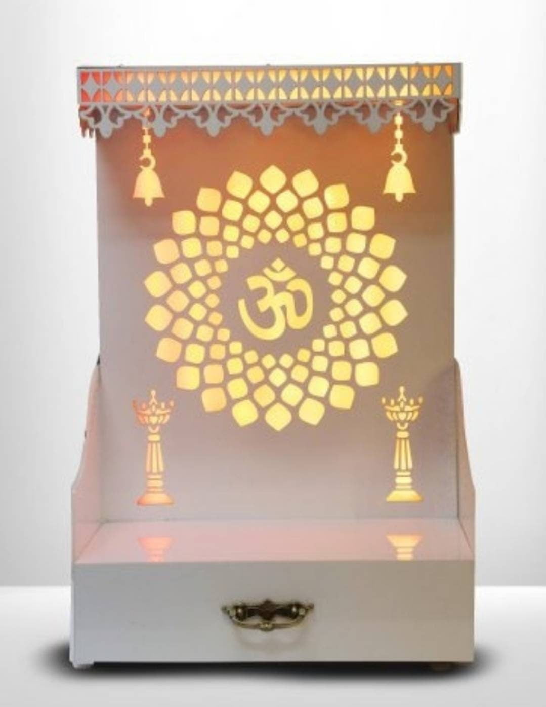 Wooden Temple White For Home And Office | Home Temple | Wall Hanging ...