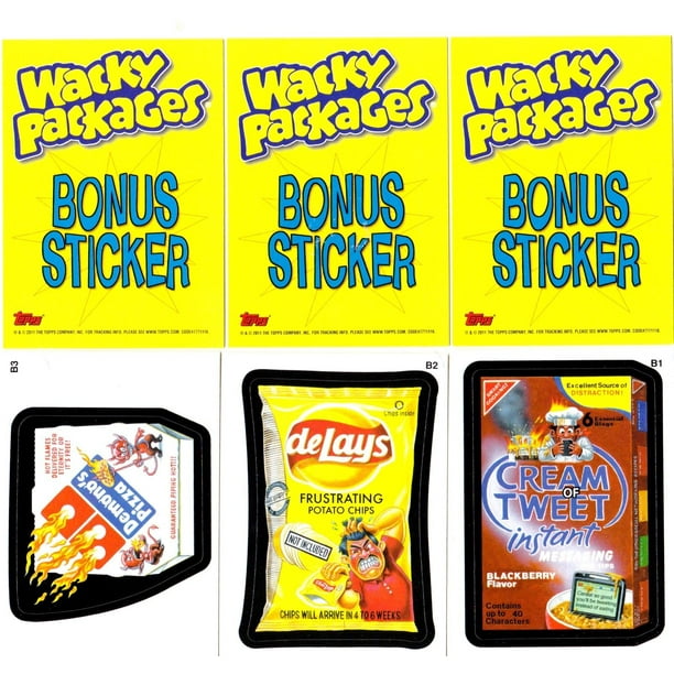 Wacky Packages All New Series 8 {ANS8} Bonus Stickers B1,B2,B3 ...