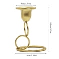 MKLZ Set of 3 Gold Taper Candle Holders, Iron Candlesticks for Table ...