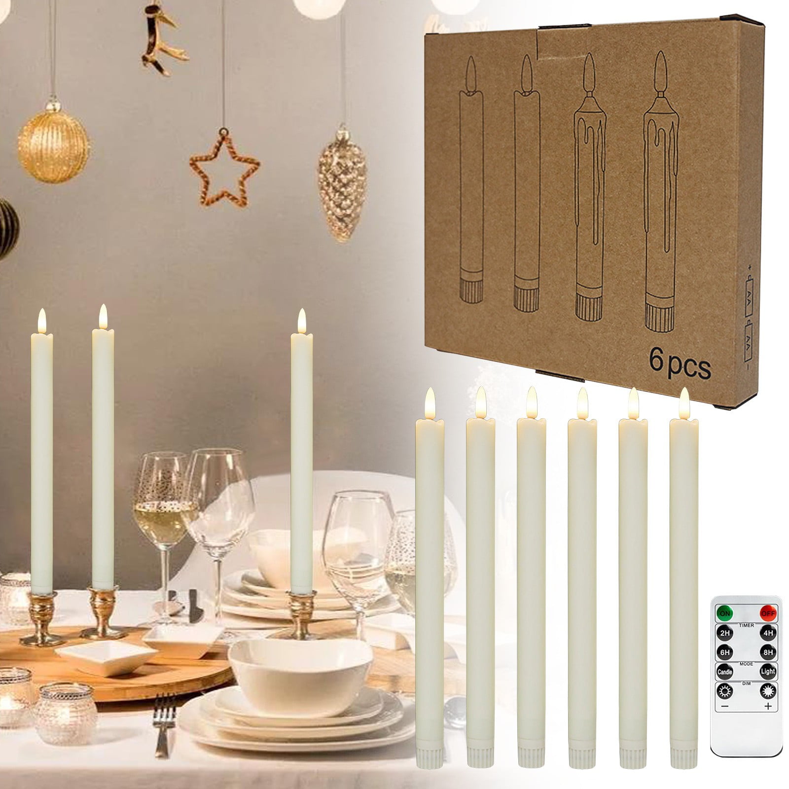 Click here for Uhgeax Moving Flame Taper Candles With Remote And... prices