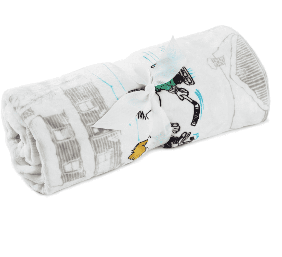 Hallmark Christmas Peanuts Gang Ice Skating Throw Blanket New with Tag ...