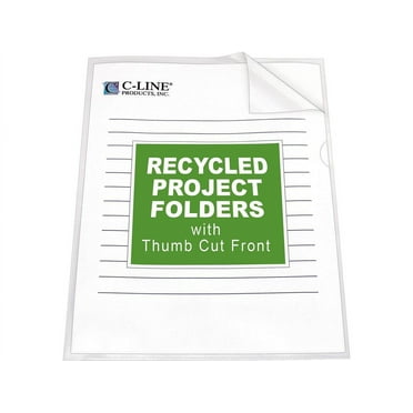 Universal Project Folders, Jacket, Poly, Letter, Clear, 25/Pack ...