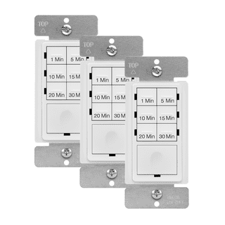 ENERLITES Timer Countdown Switch, For Bathroom Fans, Indoor and Outdoor ...