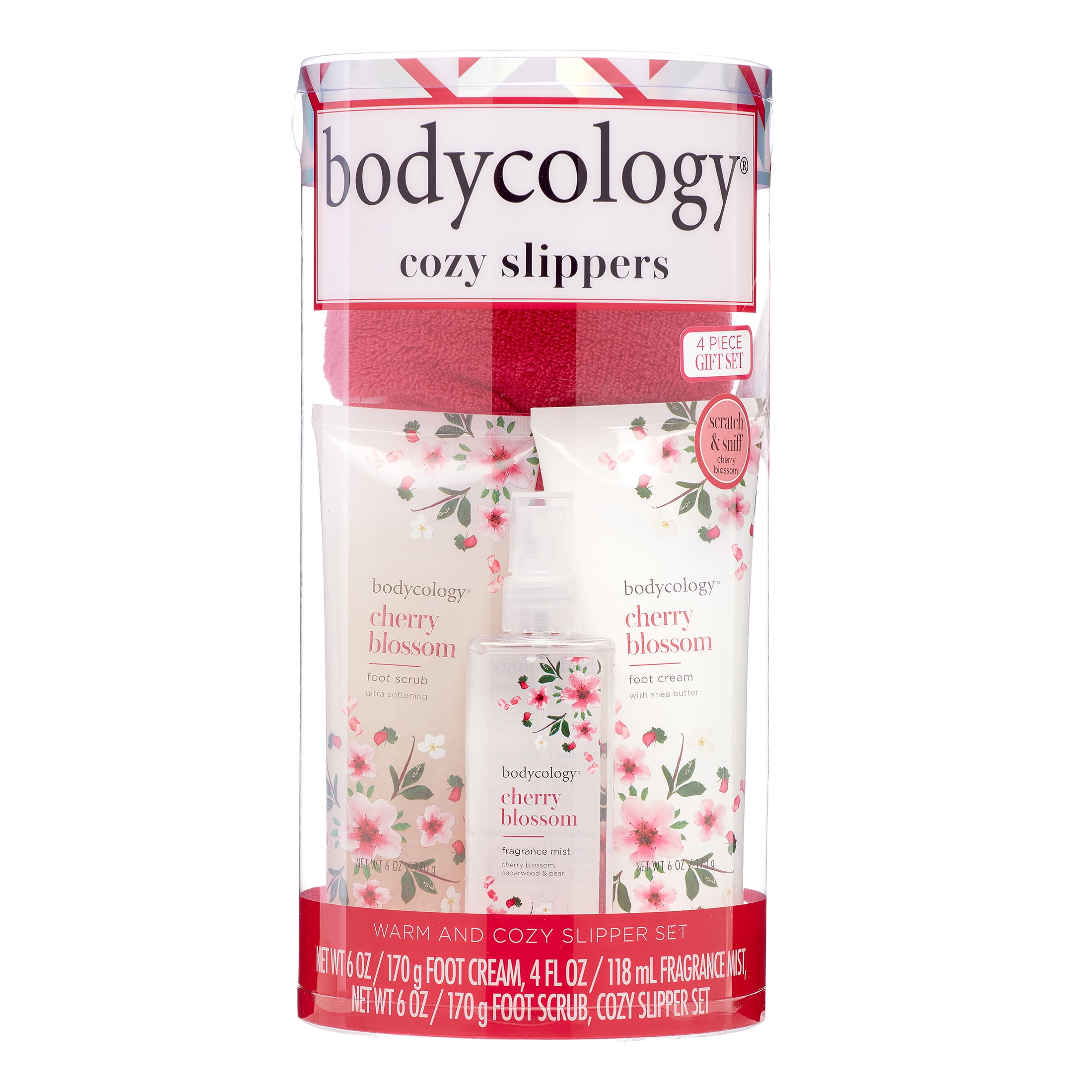 Bodycology Cherry Blossom Cozy Slippers Gift Set - Walmart.com ...