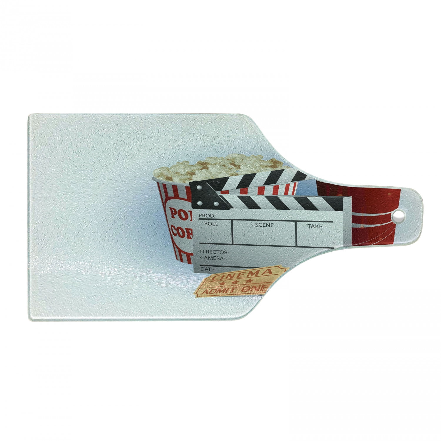 Movie Theater Cutting Board, Soda Tickets Fresh Popcorn and Clapper ...