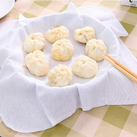 Fyydes 6Pcs Kitchen Cotton Steamer Cloth Steamed Buns Dumplings Steamer ...