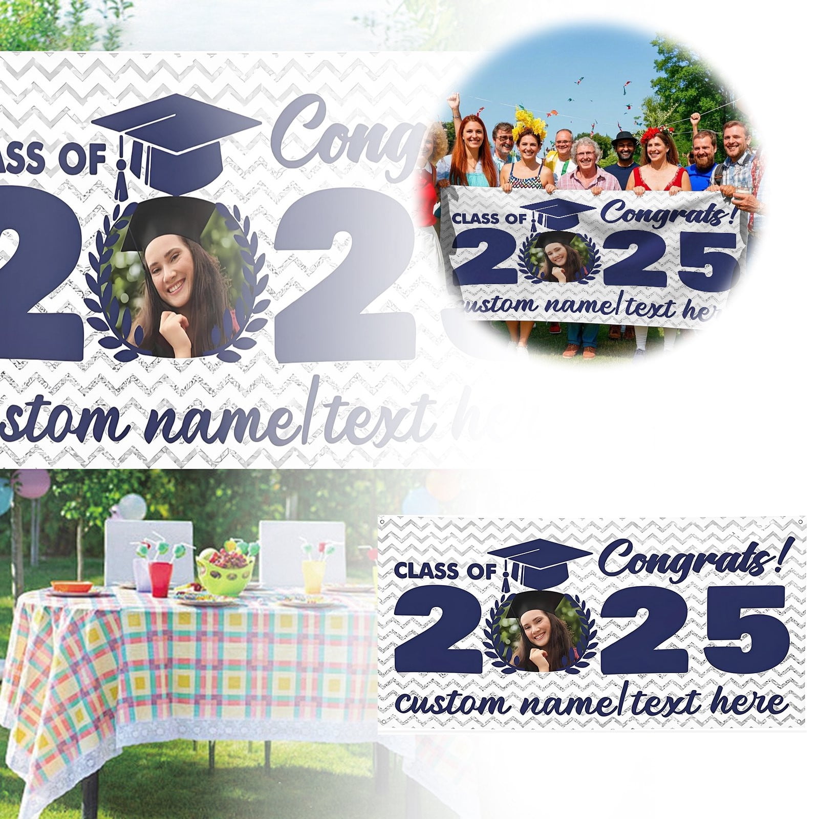 Binwennn Customized Graduation Banner For The Class Of 2025 Photos ...