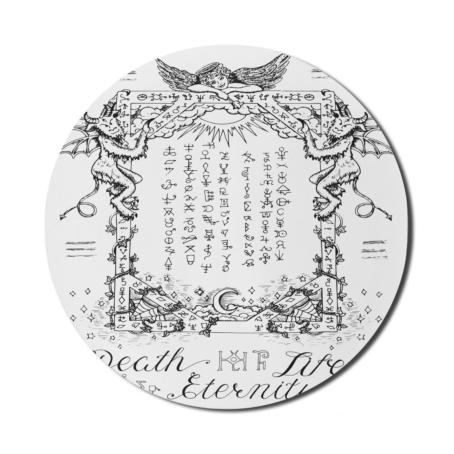 Occult Mouse Pad for Computers, Gothic Medieval Magic and Spell Eternal ...