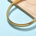 12MM 304 Stainless Steel Flat Snake Chain Necklaces for Women Ion ...