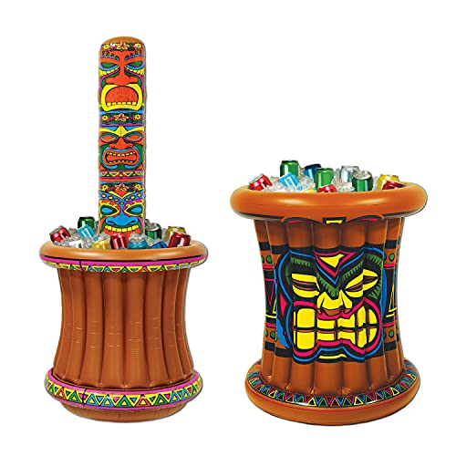Inflatable Tiki Totem Cooler 2 Piece Bundle Luau Party Decoration ...