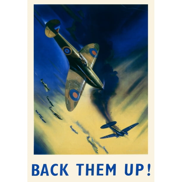 Ww2 Poster, Back Them Up Poster Print By Mary Evans Picture ...