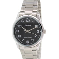 Casio Men's Stainless Steel Analog Quartz Watch with Silver Dial, Date ...