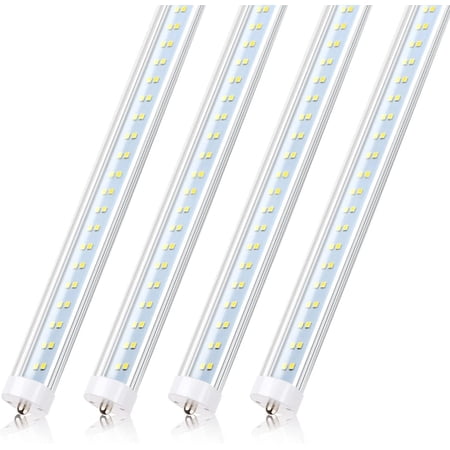 IYEFENG T8/T10/T12 8FT LED Tube Light Bulbs, 50W 6000LM, 5000K Daylight ...