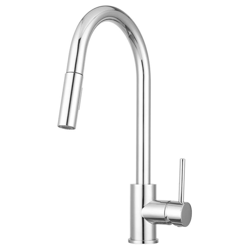 Pacific Bay Bellevue Kitchen Faucet with In-Line Pull-Down Sprayer ...