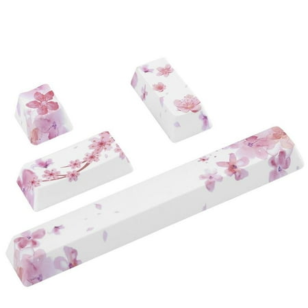 DIY Sakura-Pattern Keycaps Space Key+ESC Key+Enter Key+Numpad Keycap ...