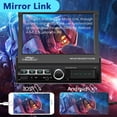 Podofo Single Din 7" Motorized Flip Out Screen Car Stereo Radio with ...