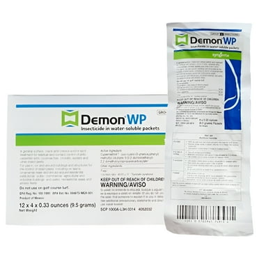 Demon WP Insecticide Cypermethrin 40%, 4 Packets for Spider Prevention ...
