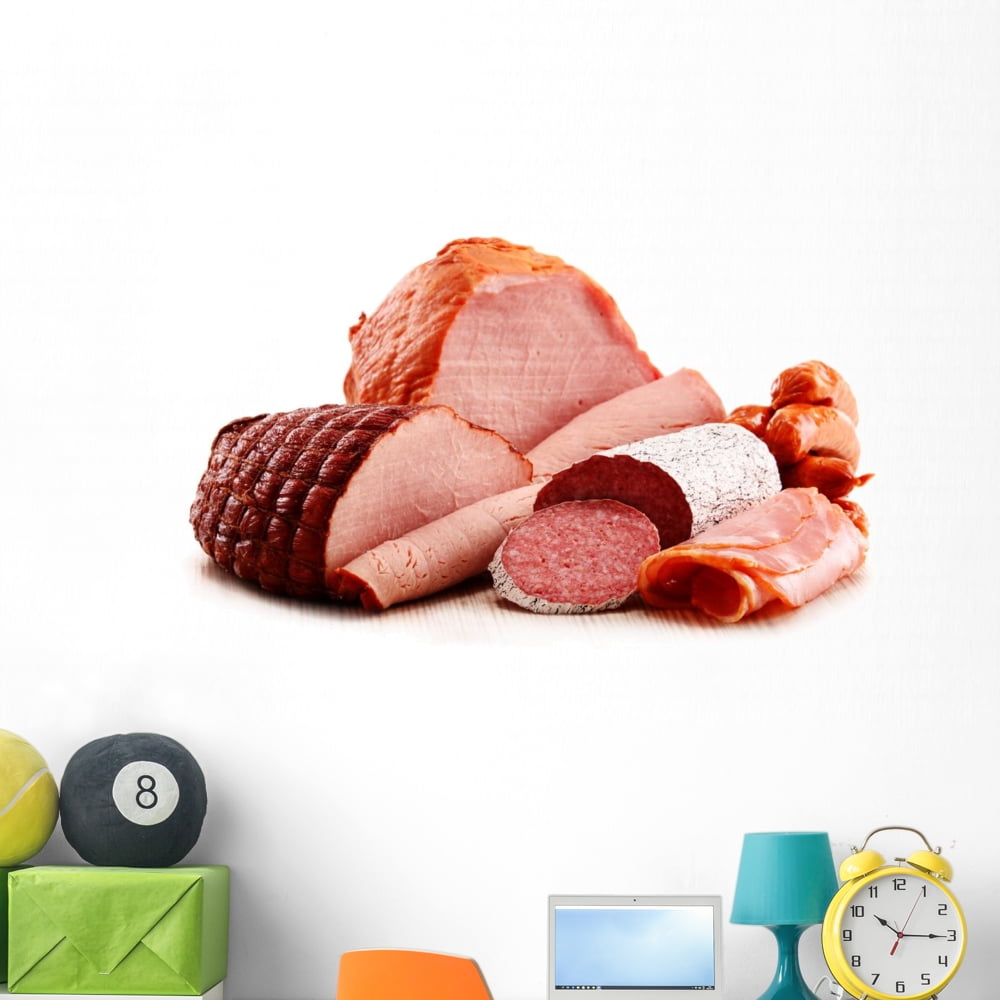 Meat Products Including Ham Wall Mural Decal Sticker, Wallmonkeys Peel ...
