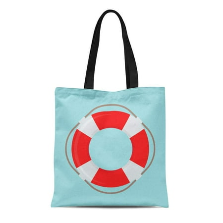 POGLIP Canvas Tote Bag Lifeguard Life Buoy Ring Beach Lifesaver ...