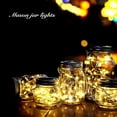 OhhGo 6 Pack Solar Mason Jar Lids Fairy Lights, 20 LED, With Hangers ...