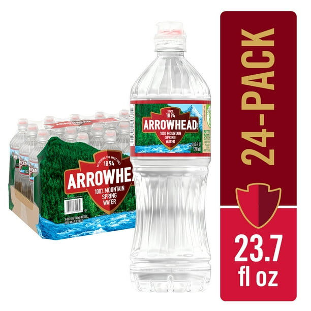 ARROWHEAD Brand 100% Mountain Spring Water, 23.7-ounce plastic sport ...