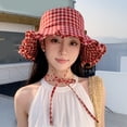 Breathable Foldable Bucket Hat With Sun Protections Plaids Pattern ...
