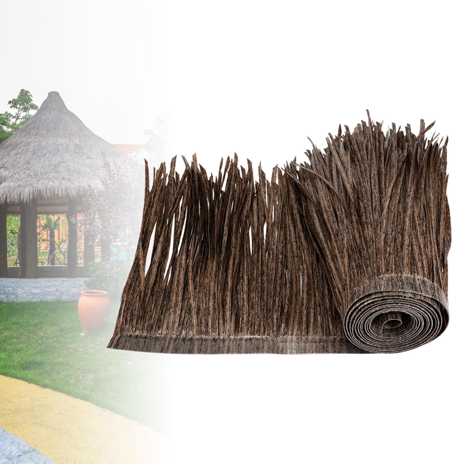 Artificial Palm Thatch Rolls 39"x20" Straw Roof Thatch for Patio Hut ...