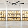 100" Industrial 7-Blade HVLS Ceiling Fan with Remote and LED Lights ...