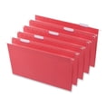 Deluxe Bright Color Hanging File Folders, Legal Size, 1/5-Cut Tab, Red ...