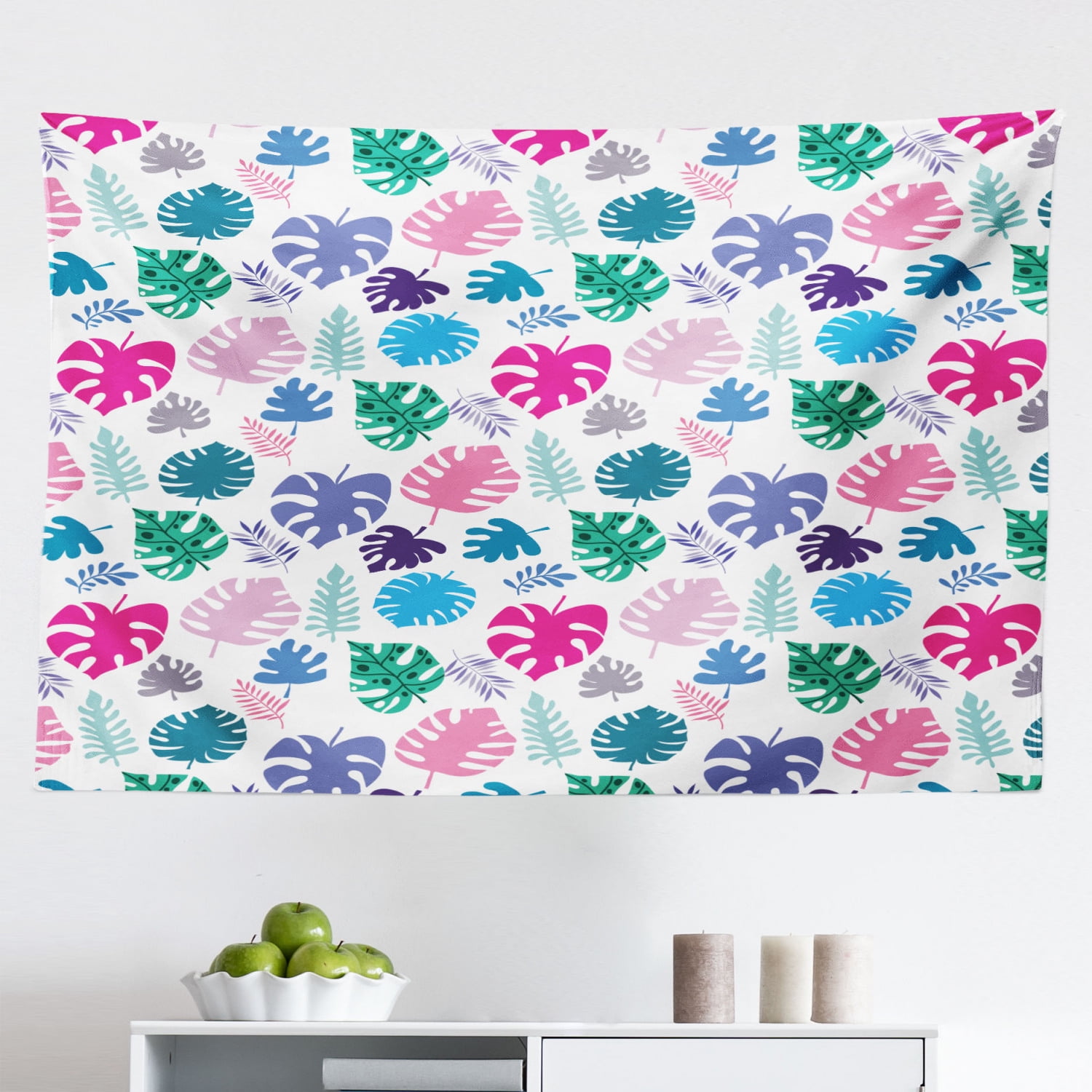 Spring Tapestry, Abstract Nature Continuous Hand Drawn Floral with Wild ...