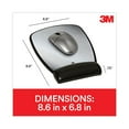 3M Antimicrobial Gel Compact Mouse Pad with Wrist Rest, 8.6 x 6.75 ...