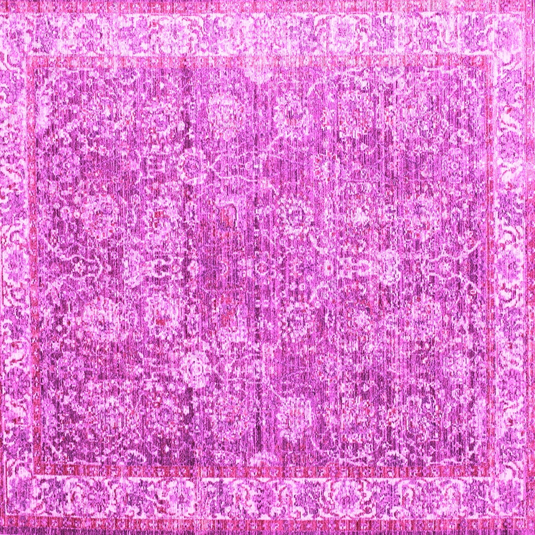 Ahgly Company Indoor Square Persian Pink Traditional Area Rugs, 6 ...