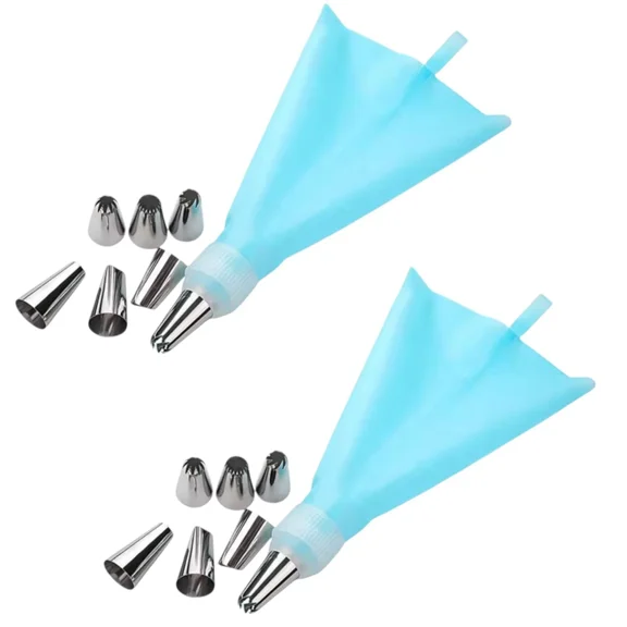 5Pcs/Set Cake Mold Cream Silicone Pastry Nozzle Food Writing Pen ...