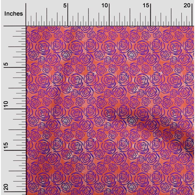 oneOone Viscose Chiffon Rust Fabric Batik Fabric For Sewing Printed ...