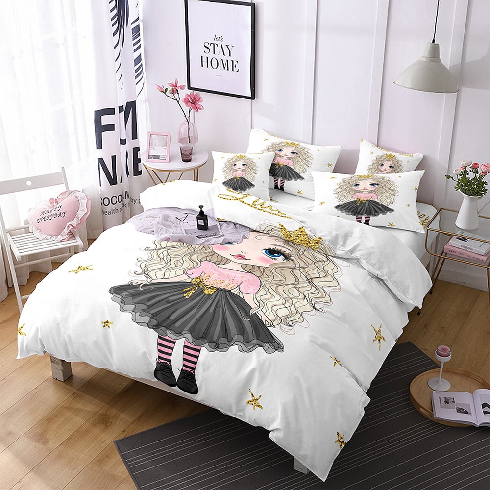Cartoon Bedding Bed Set 3D Printed Kawaii Cute Bedding Comforter Sets ...