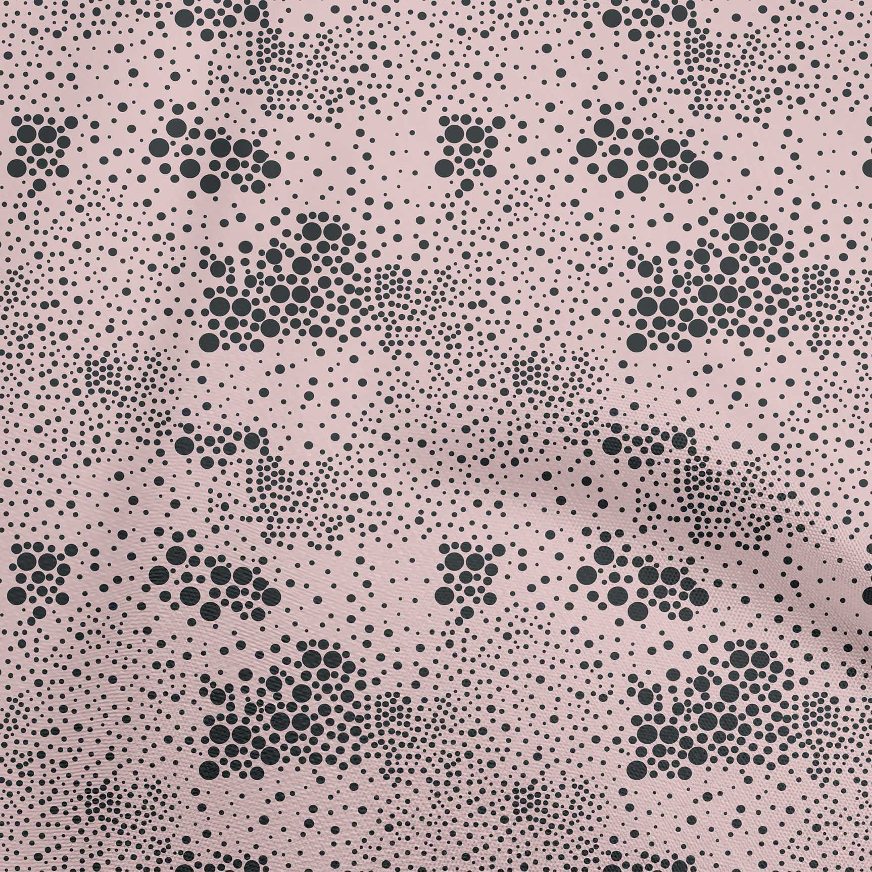 oneOone Silk Tabby Rose Pink Fabric Uneven Dot Sewing Material Print ...