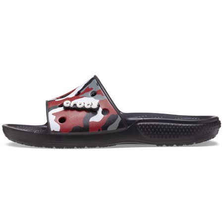 Crocs Unisex Classic Slide Sandals, Black/Red, 12 US Women | Walmart Canada