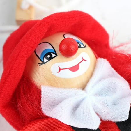 Funny Colorful Pull String Puppet Vintage Clown Wooden Marionette ...