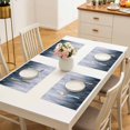Blue Gray Gradient Placemats Set of 8, Modern Abstract Industrial Wall ...