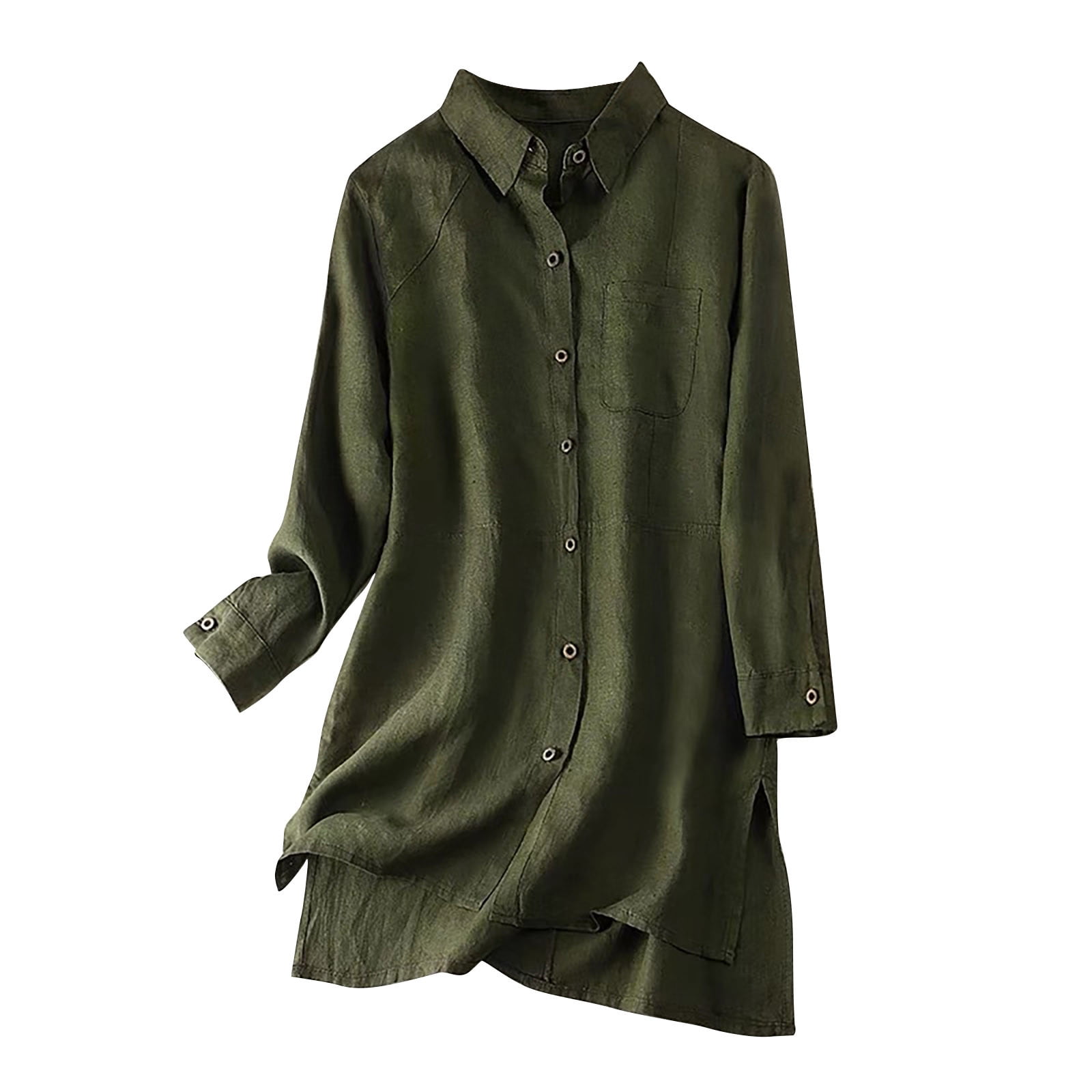 Click here for Cfhntfmh Casual Shirts For Women Cotton Linen Coll... prices