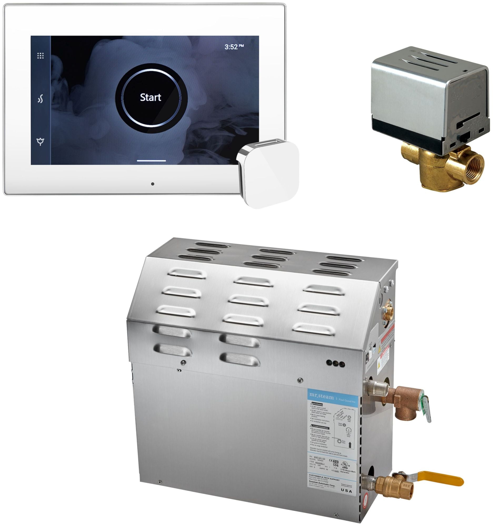 Mr Steam 06C1bn000 Isteamx Steam Shower 6Kw Generator Package - White ...