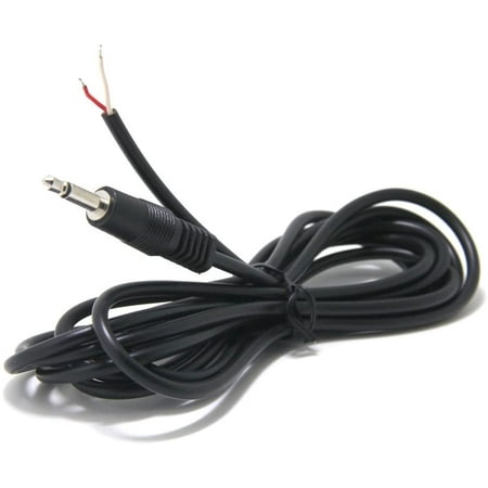 Ancable 1-Pack 3.5mm 1/8" Monaural Mini Mono Plug to Bare Wire 6-Feet ...