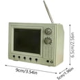 Rechargeable Mini Retro TV Player, Cute Portable Vintage TV with USB ...
