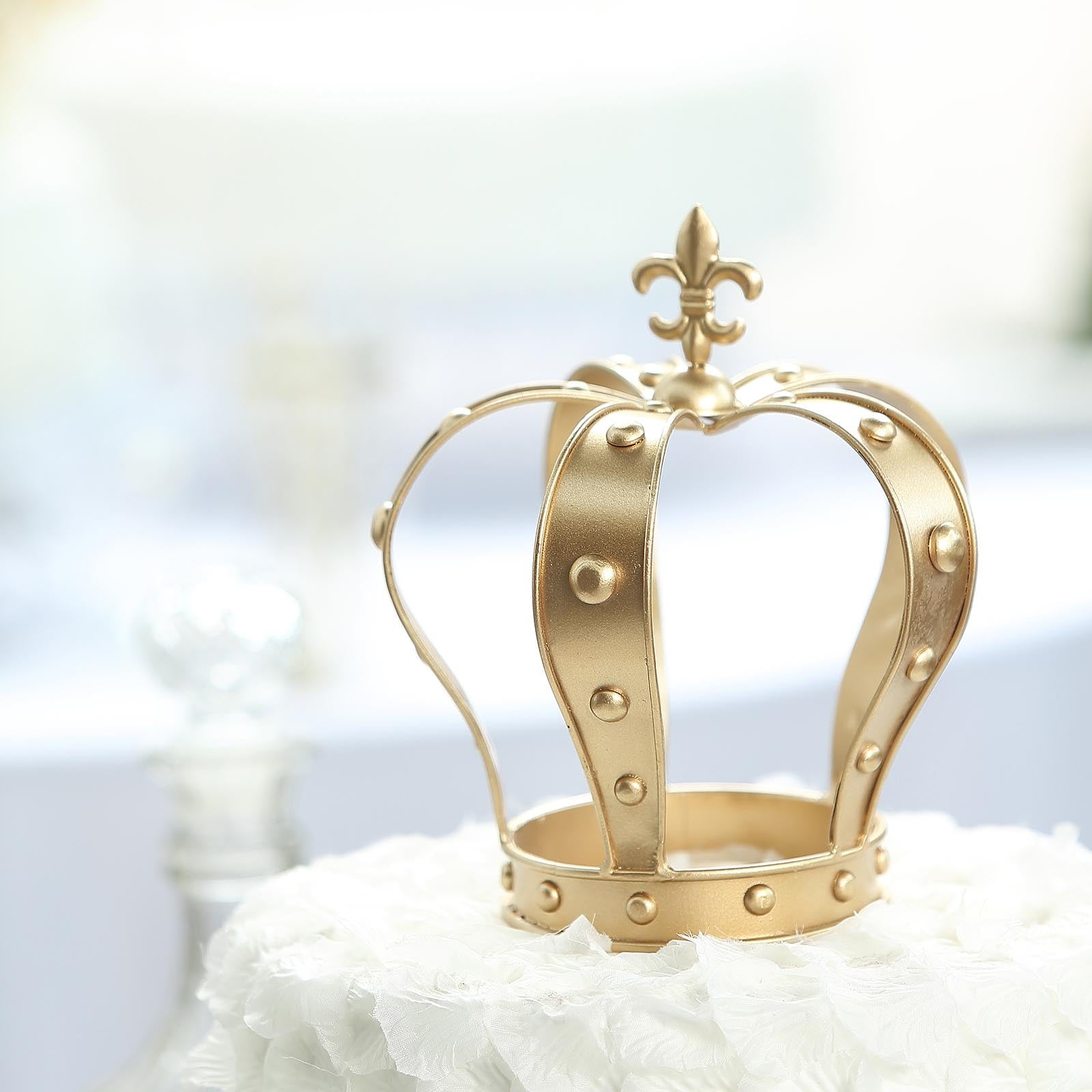 Gold Metal Crown Decor