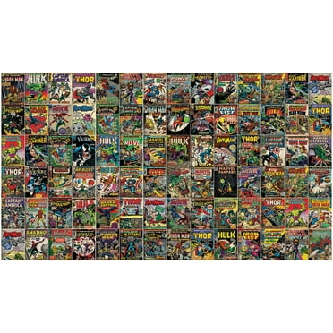 Marvel Comics Classic Faces Peel & Stick Wallpaper - Walmart.com
