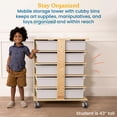 ECR4Kids 20-Compartment Mobile Storage Tower and 20 Cubby Bins, 5x4 ...