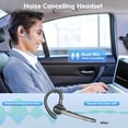 Headset, 72H Talktime Earpiece for Cellphone with 500mah Case V5.1 Mic ...